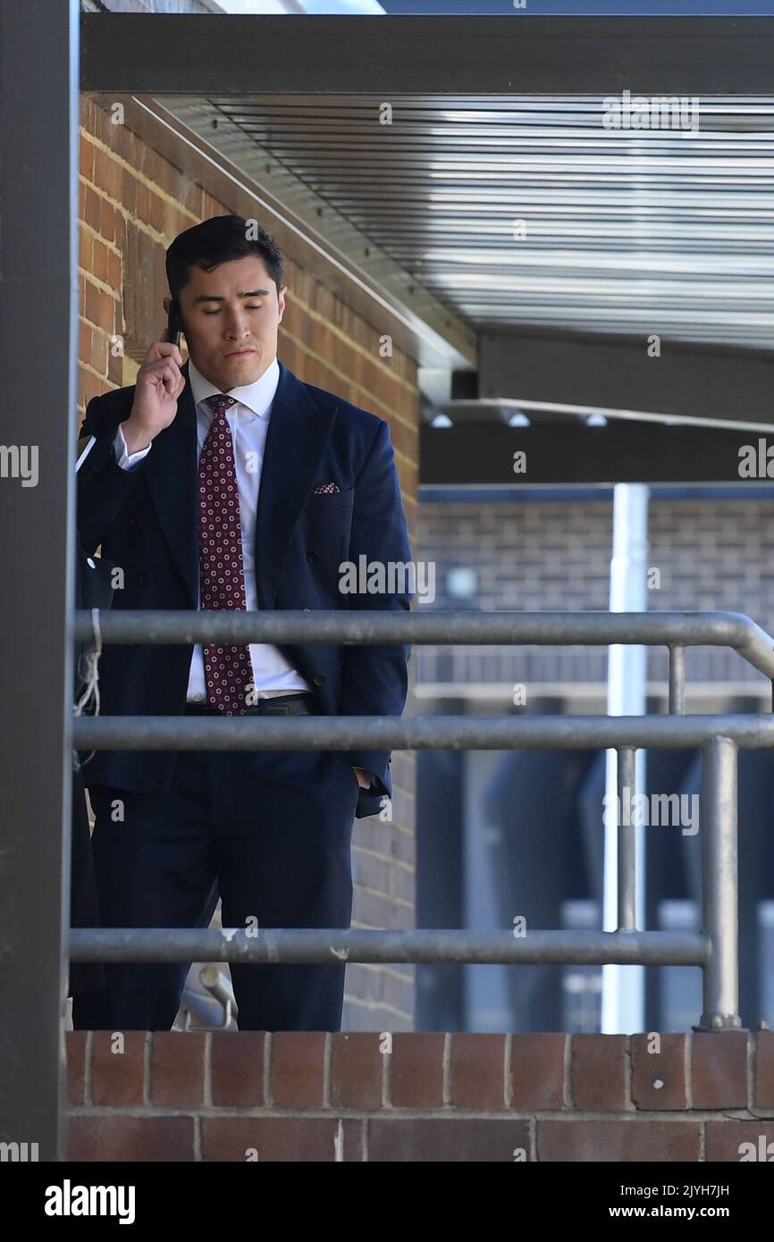 Bryan Wrench, the lawyer representing former NRL player Sam Burgess, at Moss Vale Local Court ...