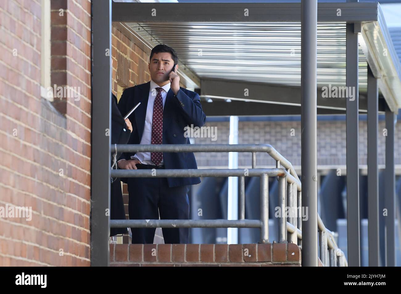 Bryan Wrench, the lawyer representing former NRL player Sam Burgess, at ...