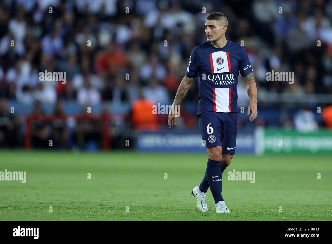 Marco Verratti of Paris Saint-Germain Fc looks on during the Uefa ...