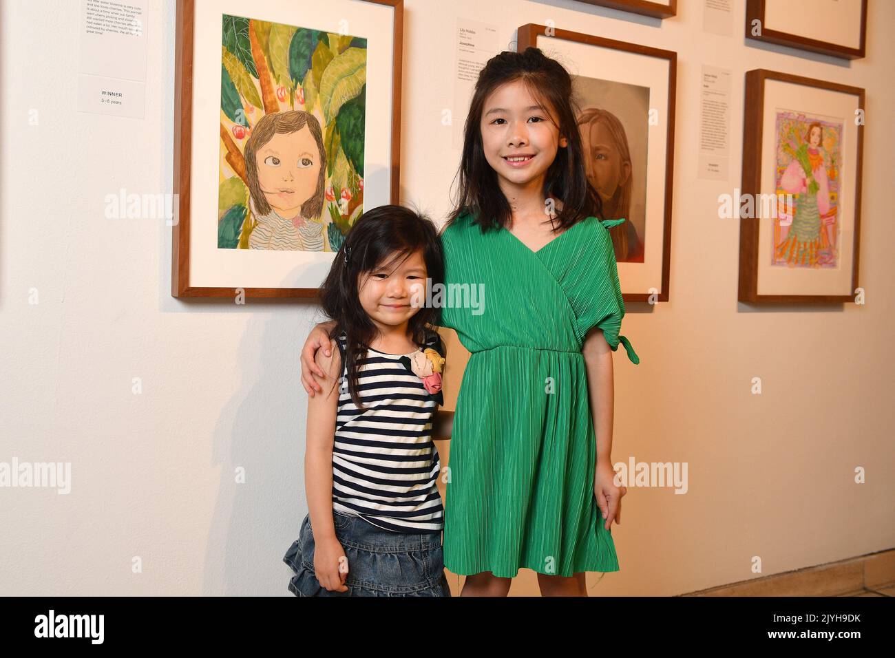 Gabrielle Guo, 7, poses for a photograph her sister Vivienne and her ...