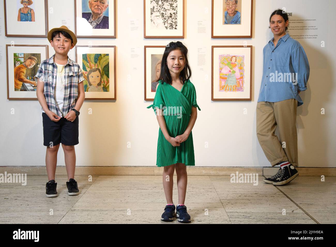 Young Archie winners (L-R) Ian Joseph Kim, 9, Gabrielle Guo, 7, and ...