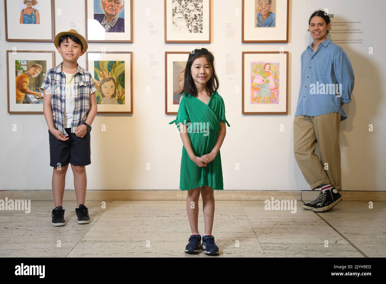 Young Archie winners (L-R) Ian Joseph Kim, 9, Gabrielle Guo, 7, and ...