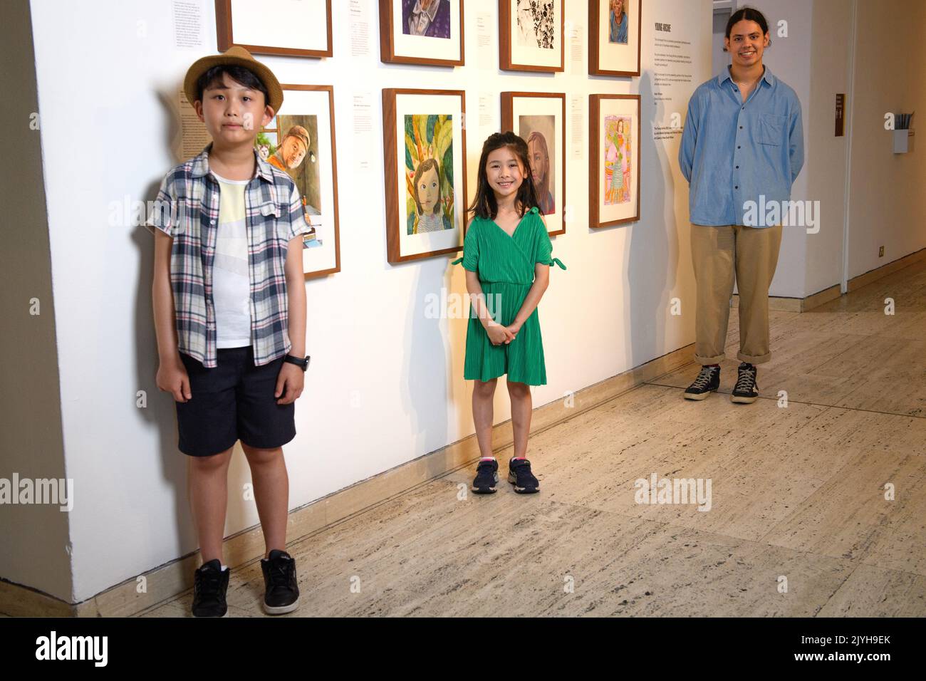 Young Archie winners (L-R) Ian Joseph Kim, 9, Gabrielle Guo, 7, and ...
