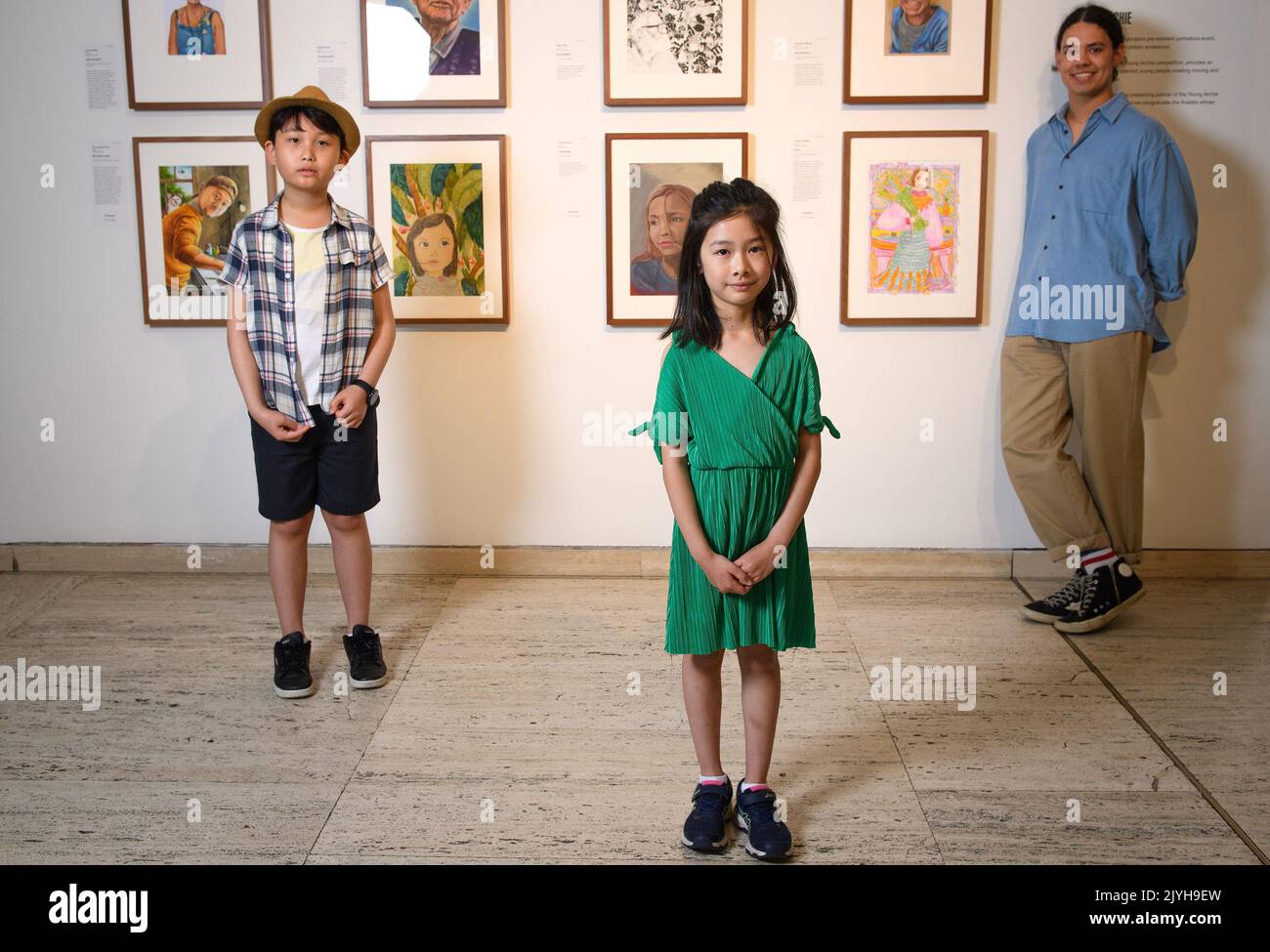 Young Archie winners (L-R) Ian Joseph Kim, 9, Gabrielle Guo, 7, and ...