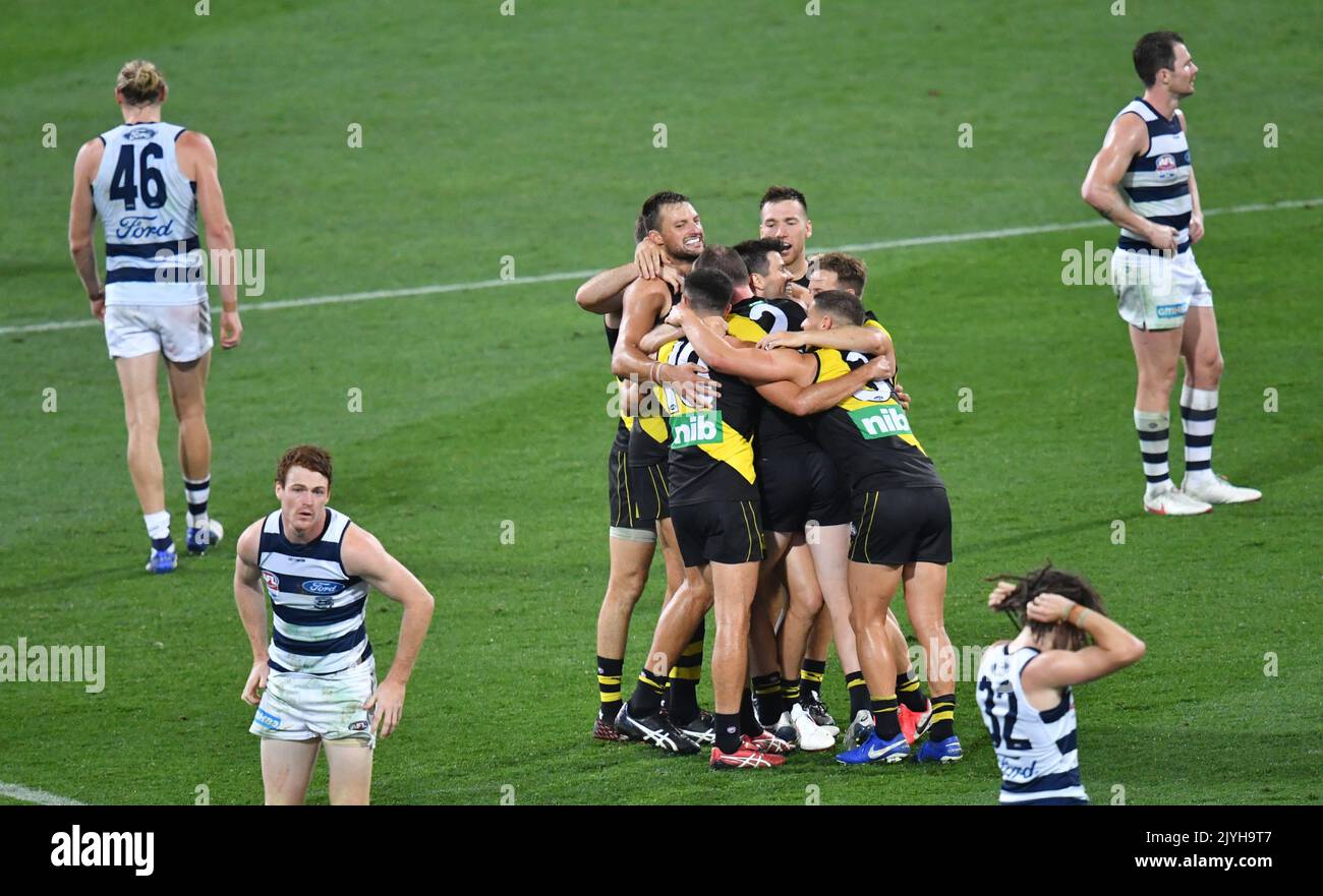 Tigers celebrates winning the AFL Grand Final between the Richmond ...