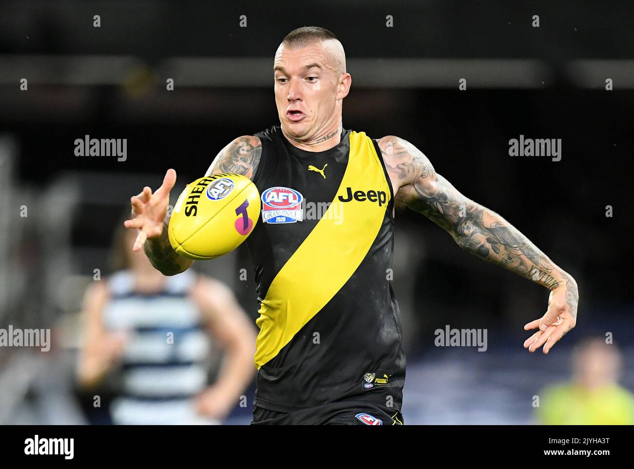 Dustin Martin of the Tigers during the AFL Grand Final between Richmond ...