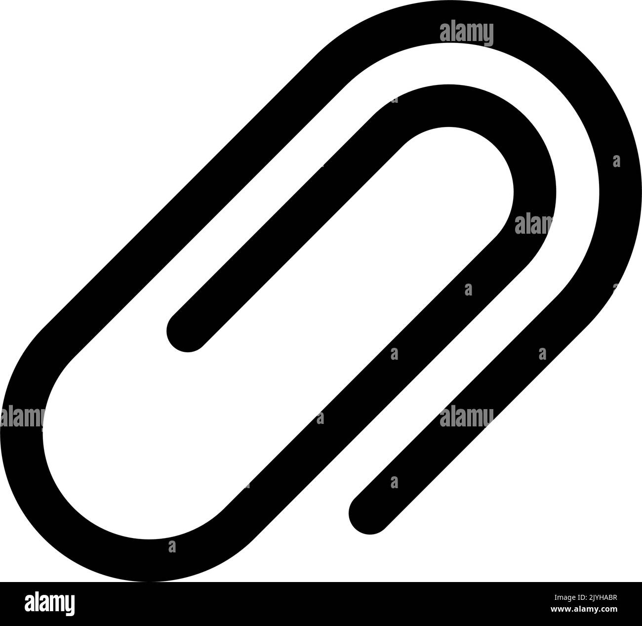 Paperclip black glyph ui icon Stock Vector Image & Art - Alamy
