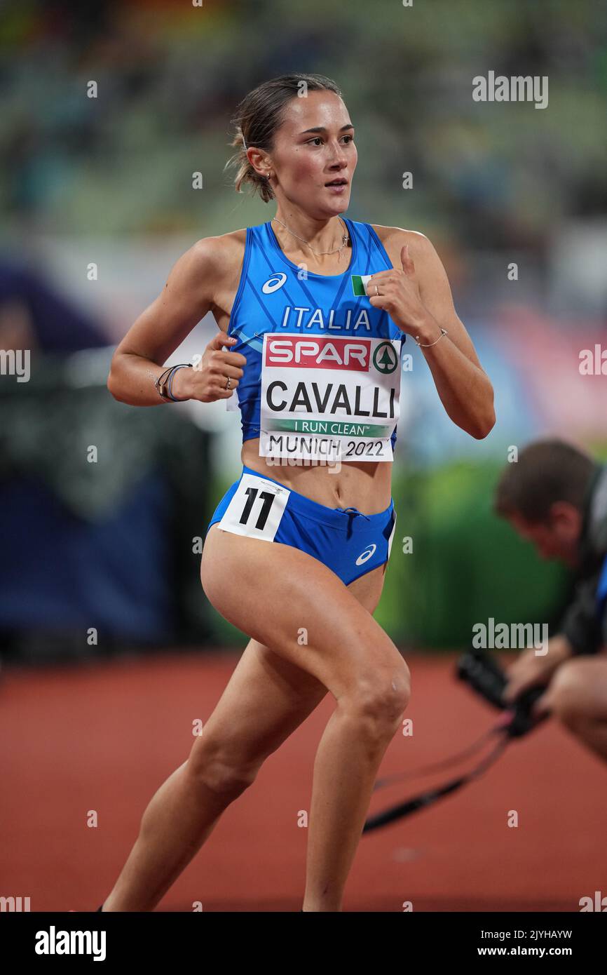 Ludovica Cavalli participating in the 1500 meters of the European ...