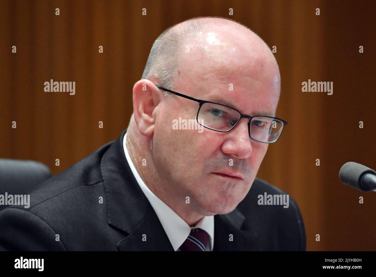Department of Defence Secretary Greg Moriarty appears before a Senate ...