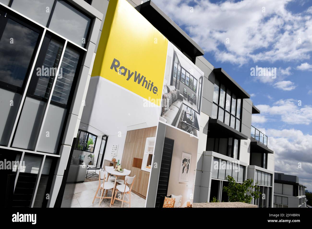 For Sale signs are seen outside a unit block in Sydney, Wednesday ...