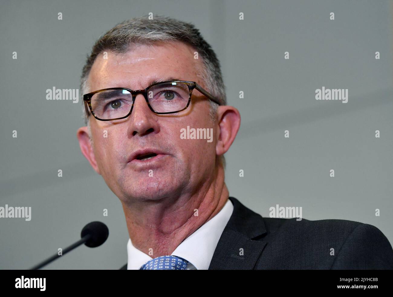 LNP Deputy and Shadow Treasurer Tim Mander is seen during a media ...