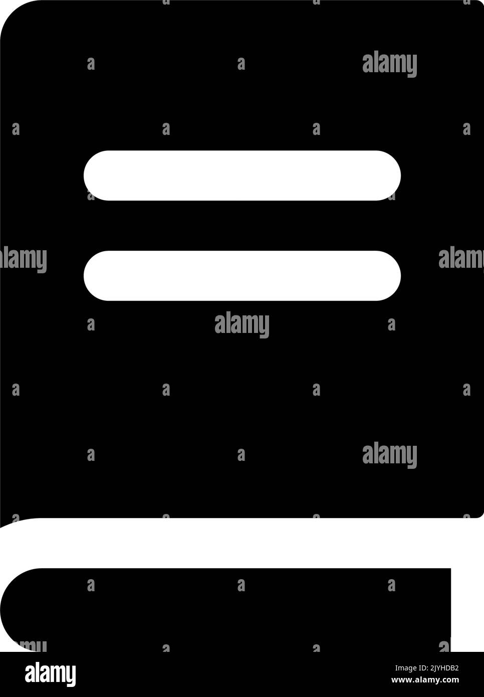 Closed book black glyph ui icon Stock Vector Image & Art - Alamy