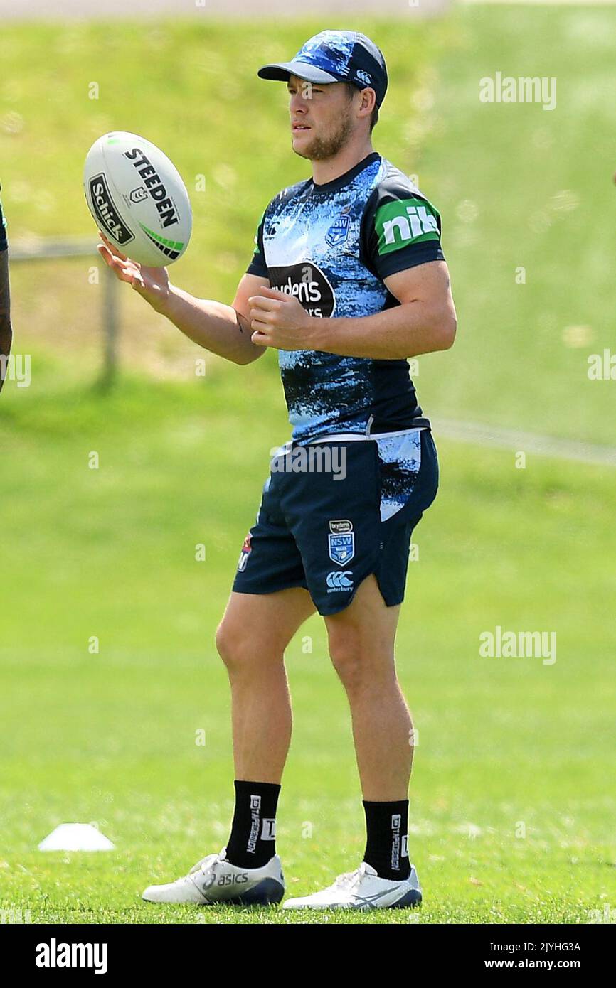 Luke Keary during a NSW Blues team training session at Wallarah Oval ...