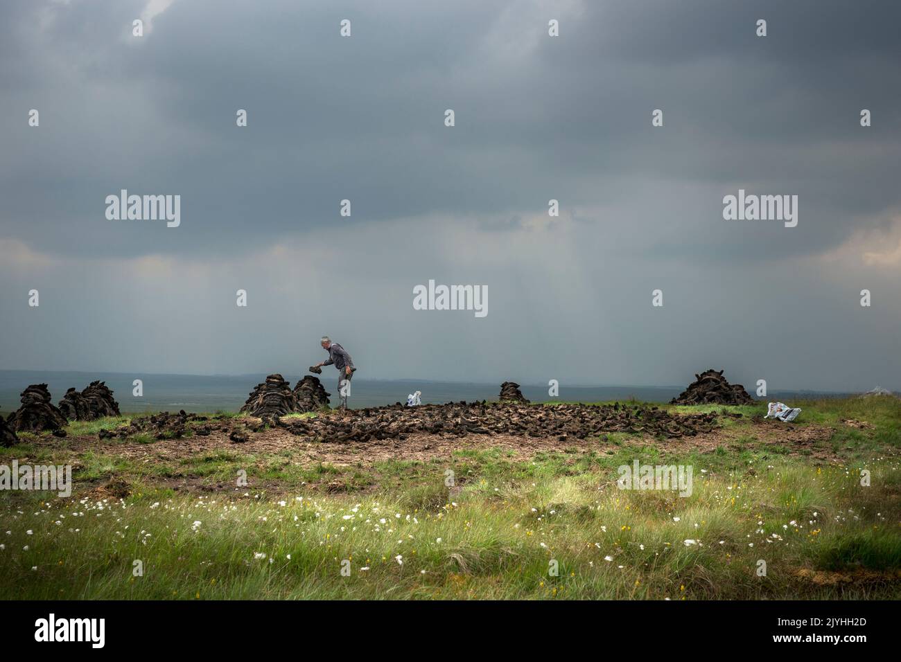 Making a good turf stack is important to allow the turf to dry properly ...