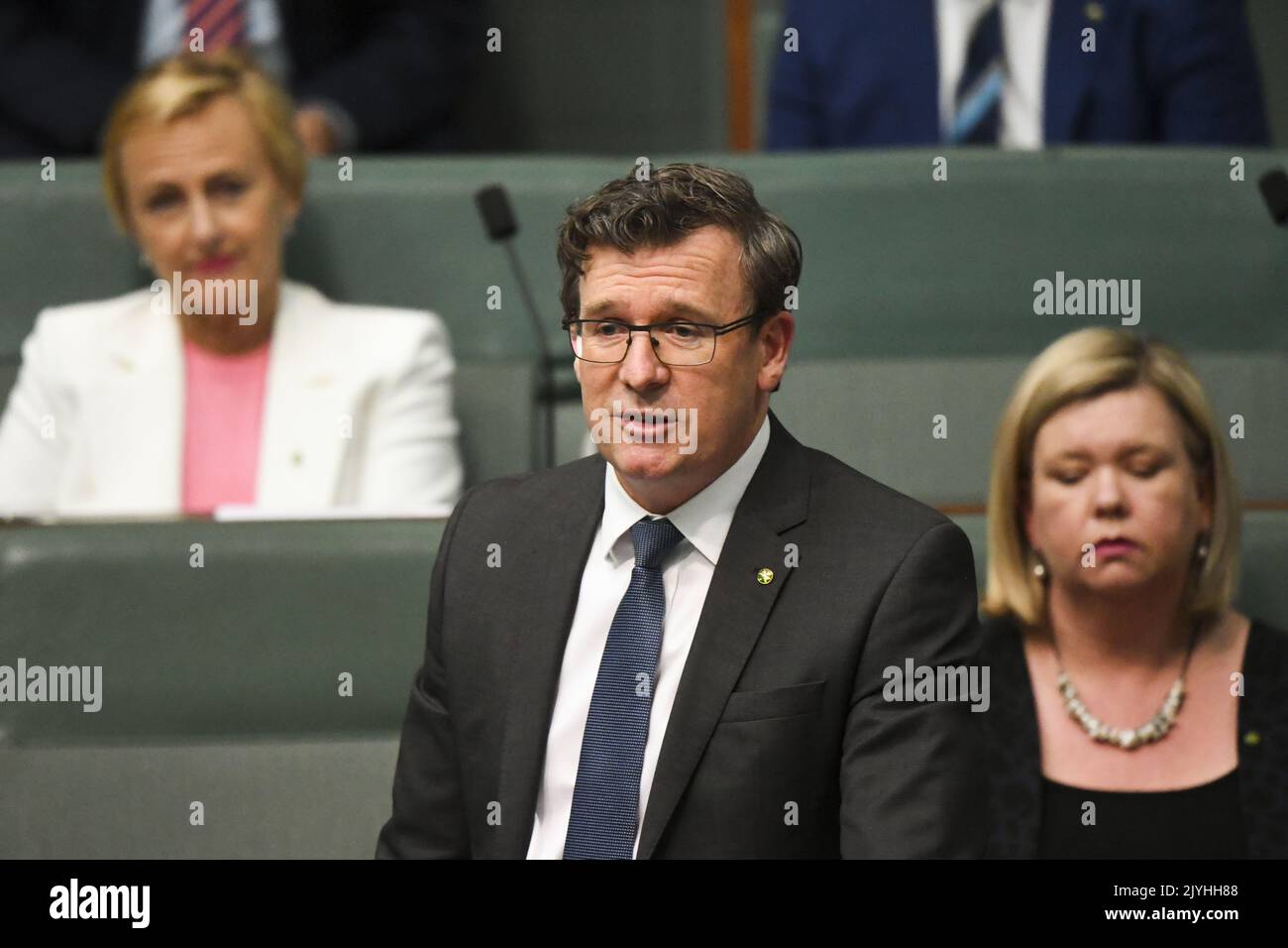 Australian Cities Minister Alan Tudge speaks during House of ...