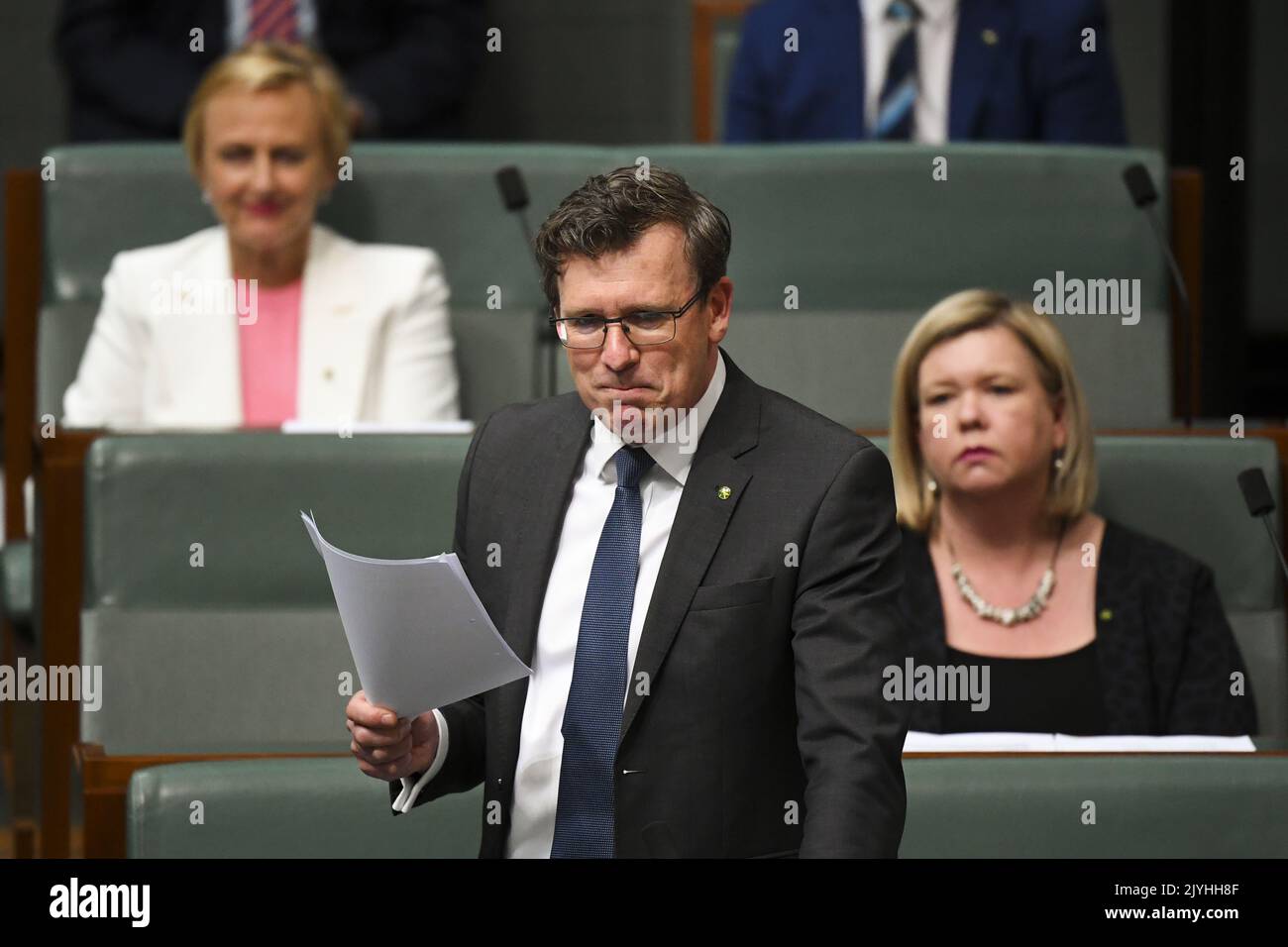 Australian Cities Minister Alan Tudge speaks during House of ...