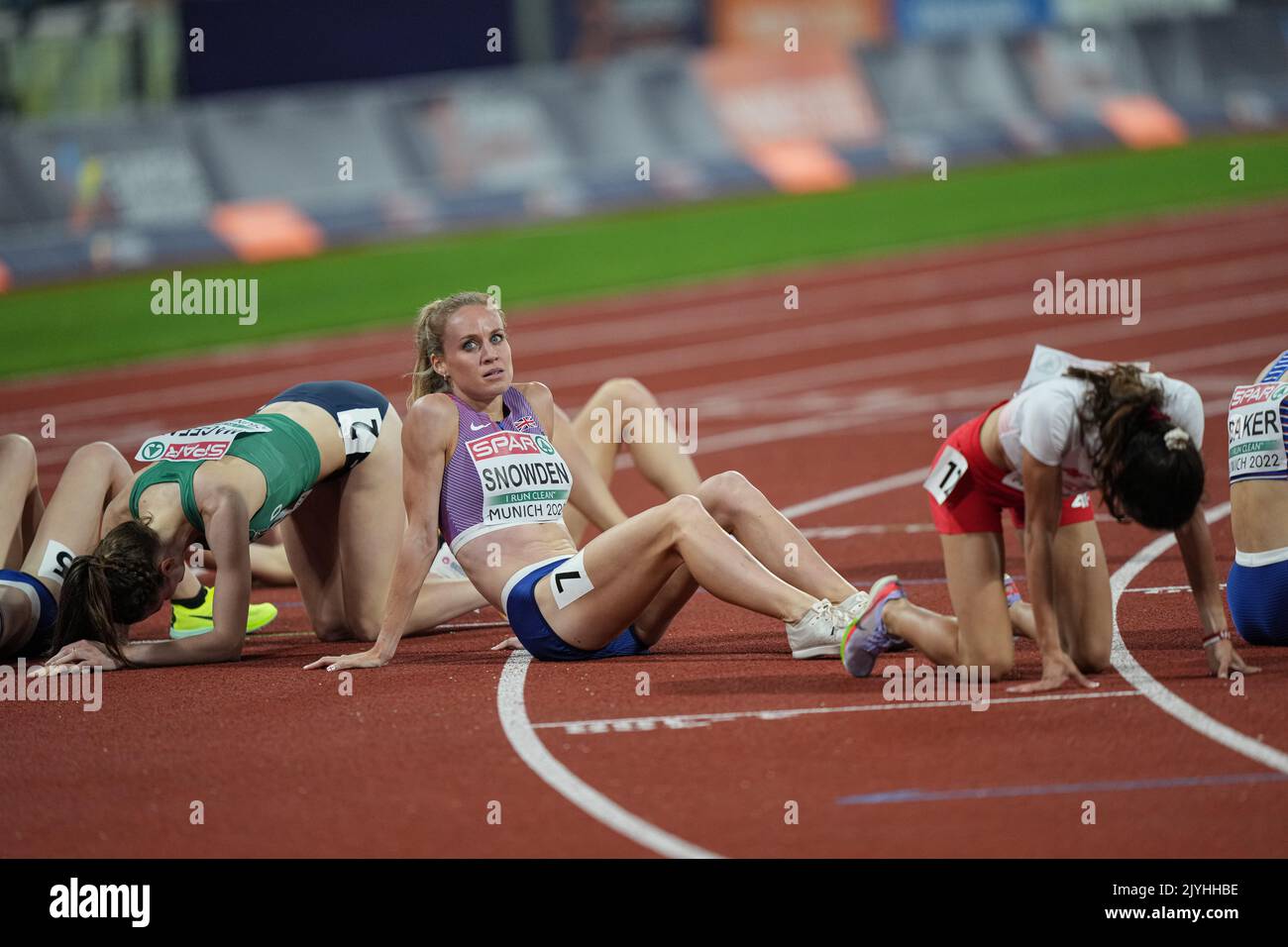 Katie Snowden participating in the 1500 meters of the European ...