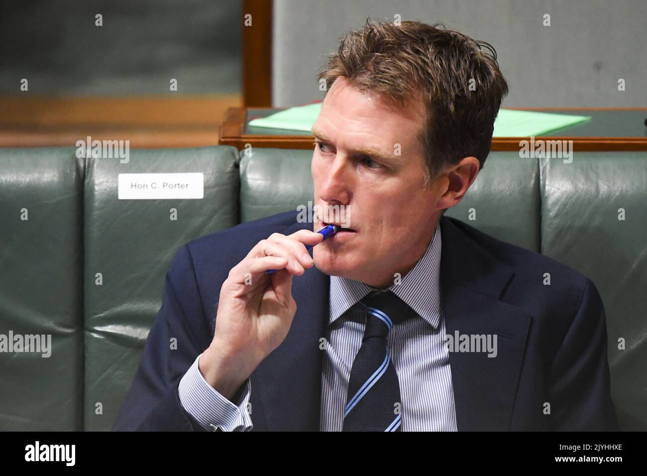 Australian Attorney-General Christian Porter reacts during House of ...