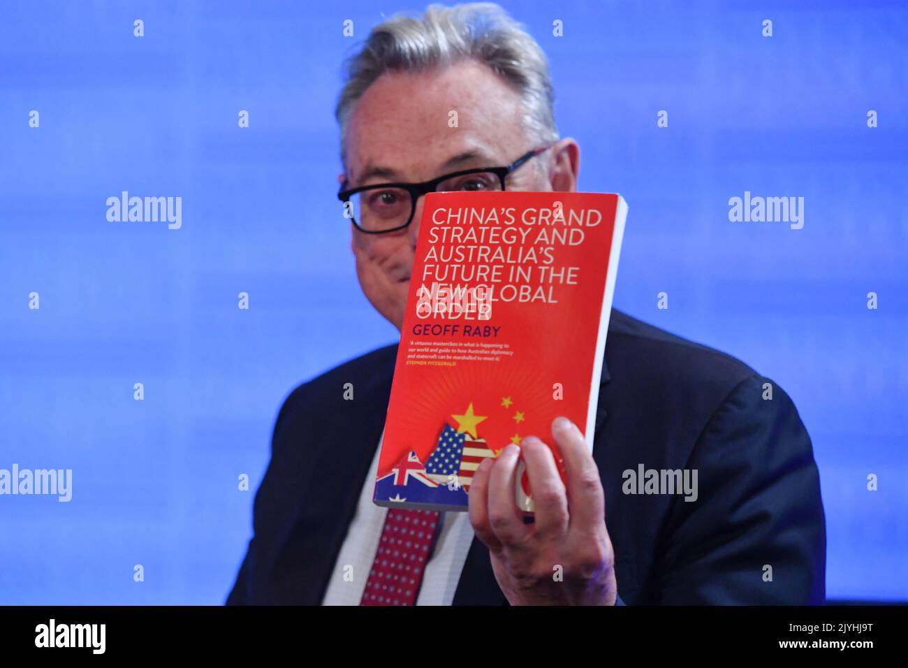 Former Australian ambassador to China Geoff Raby poses with his new ...