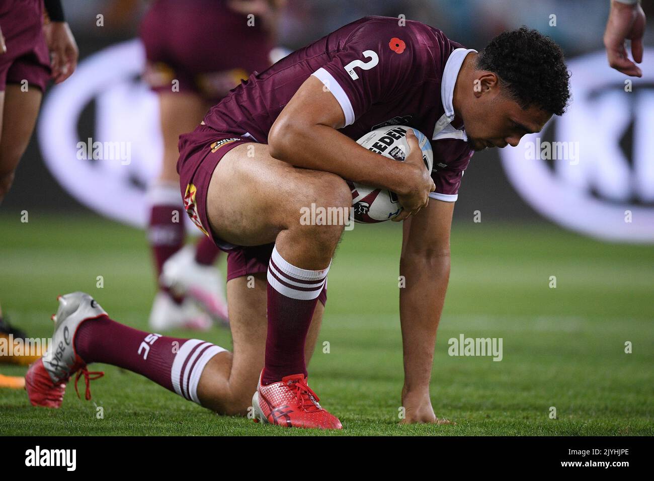 Xavier Coates of the Maroons during Game 2 of the 2020 State of Origin ...