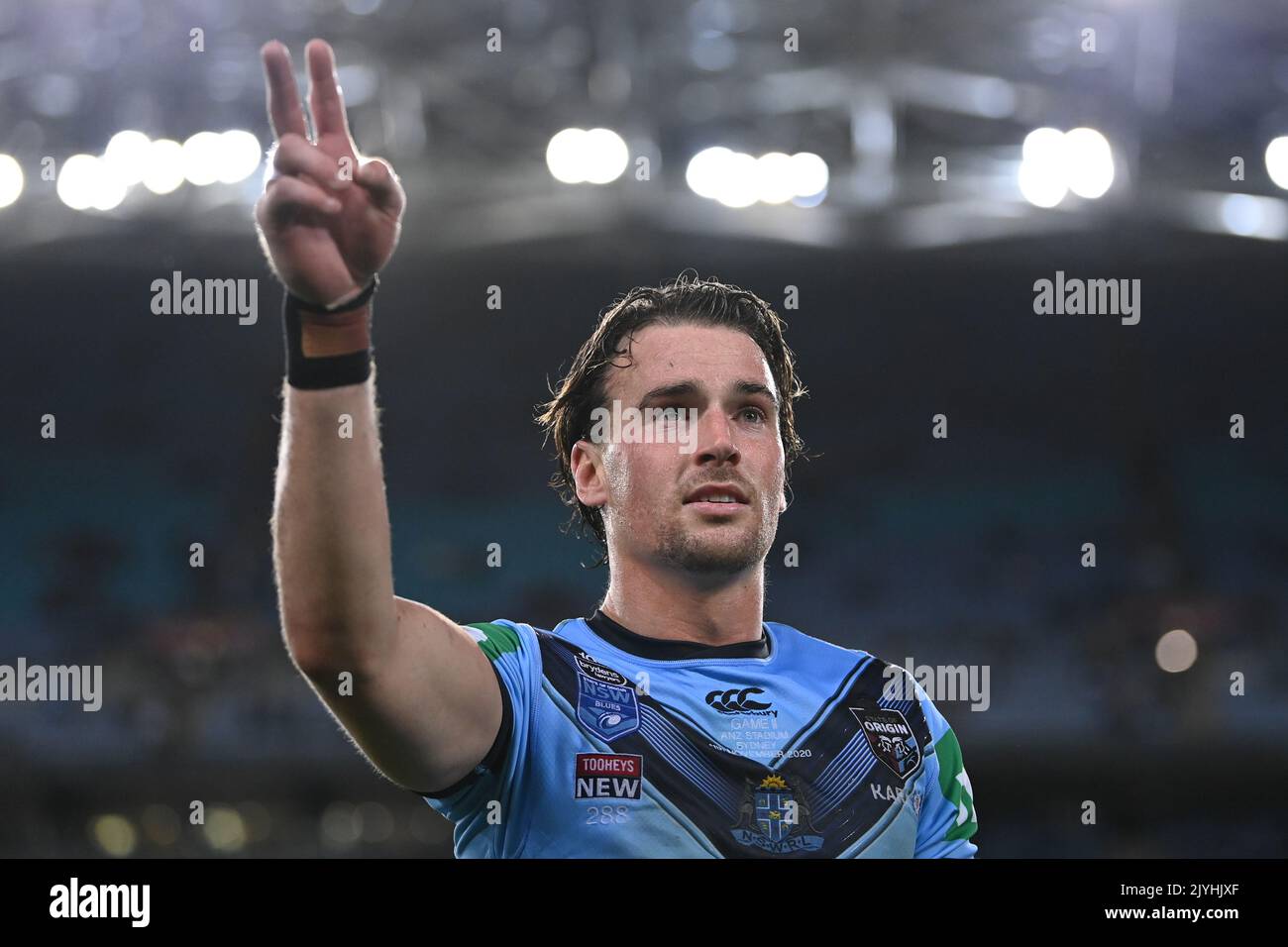 Clint Gutherson of the Blues celebrates after their win over the ...