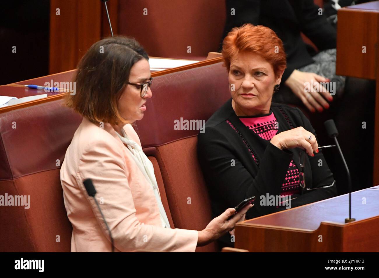 Minister for Families Anne Ruston and One Nation leader Senator Pauline ...