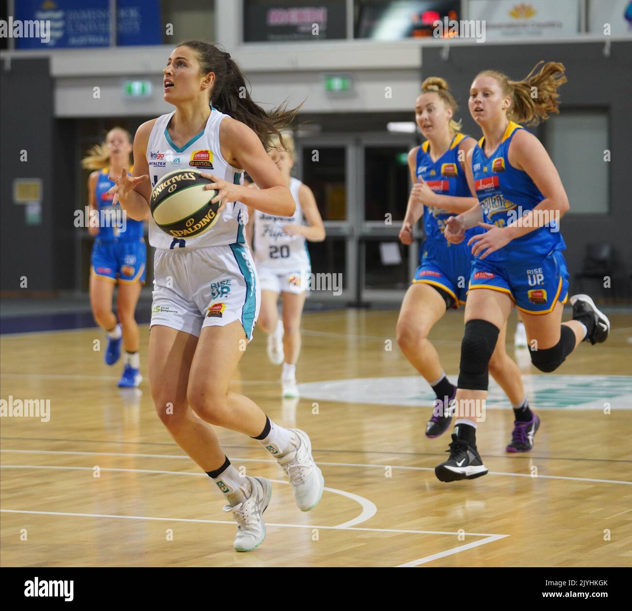 Saraid Taylor of the Southside Flyers during the Round 1 WNBL match between the Bendigo Spirit ...