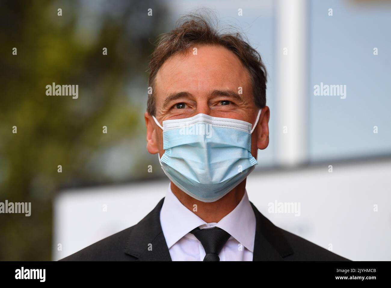 Minister for Health Greg Hunt is seen during a press conference at CSL ...
