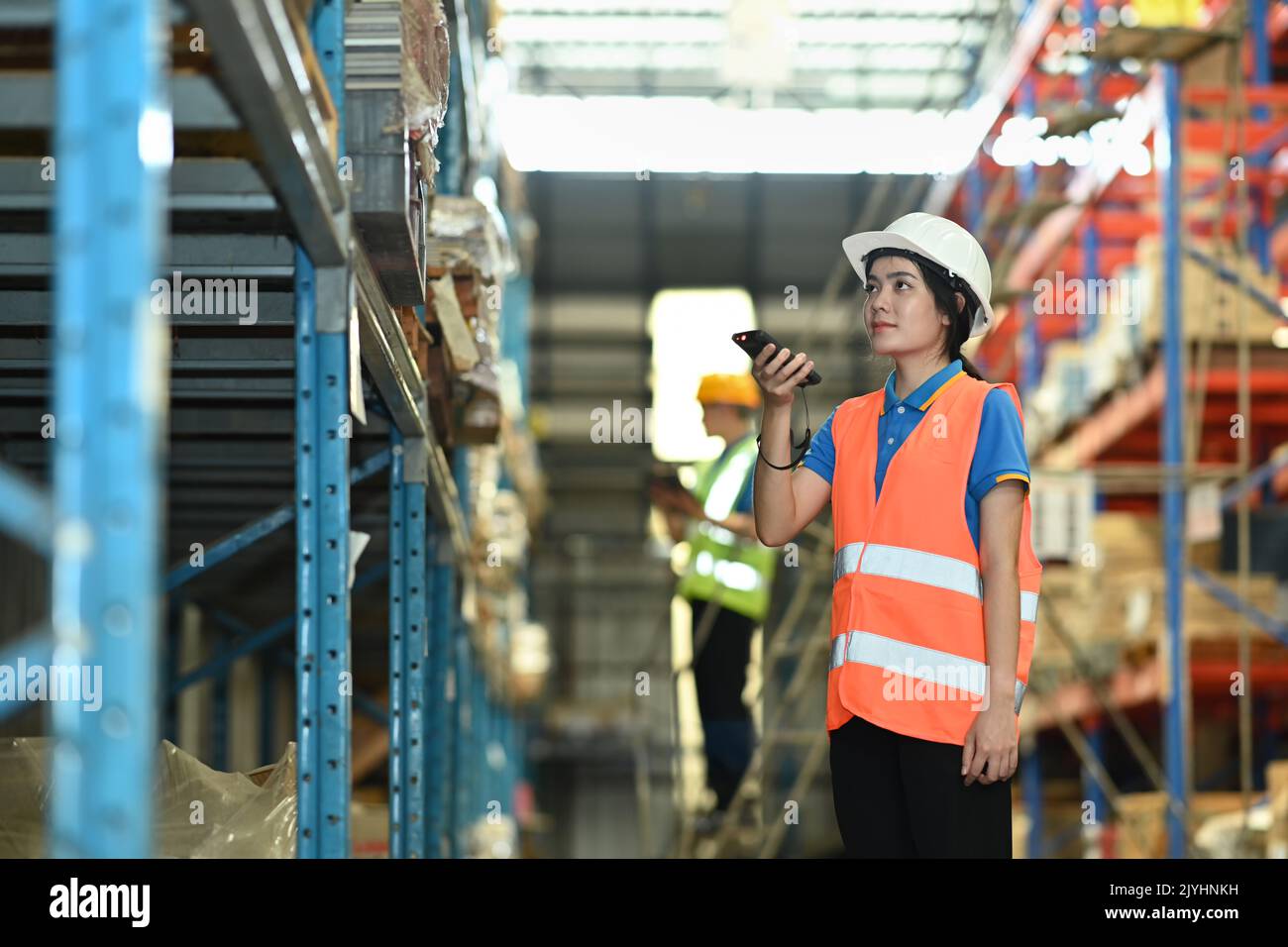 Worker checking inventory hi-res stock photography and images - Alamy