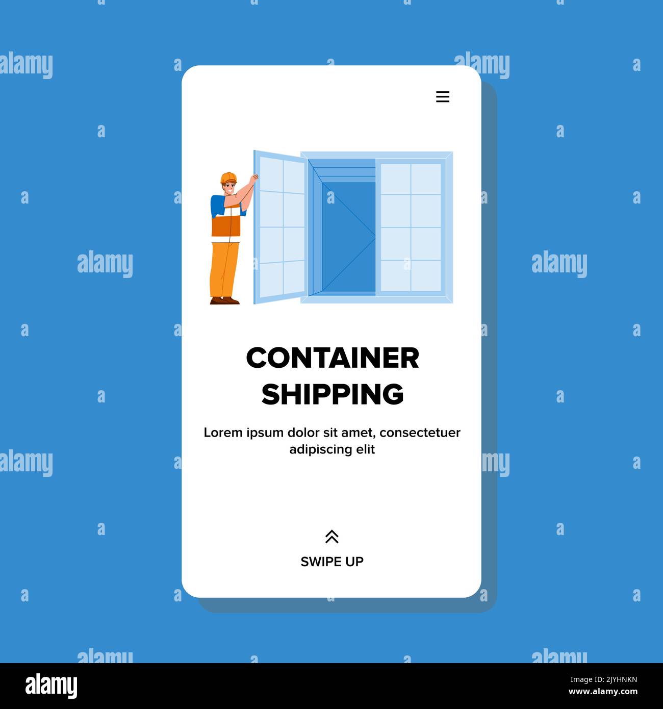 container shipping vector Stock Vector Image & Art - Alamy