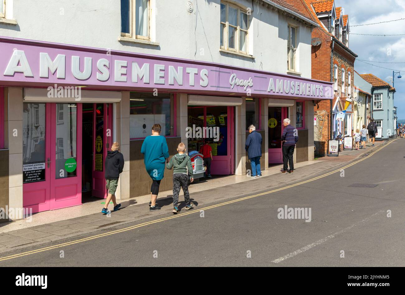 Gray's Amusements arcade, Sheringham, north Norfolk, England, UK Stock ...