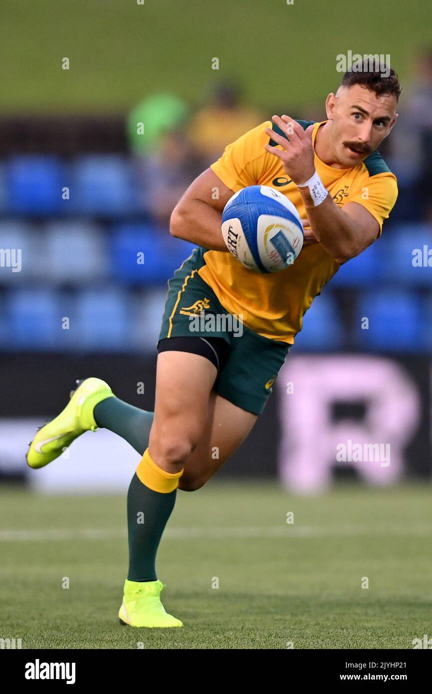 Nic White of the Wallabies during the warm up ahead of the Tri Nations ...
