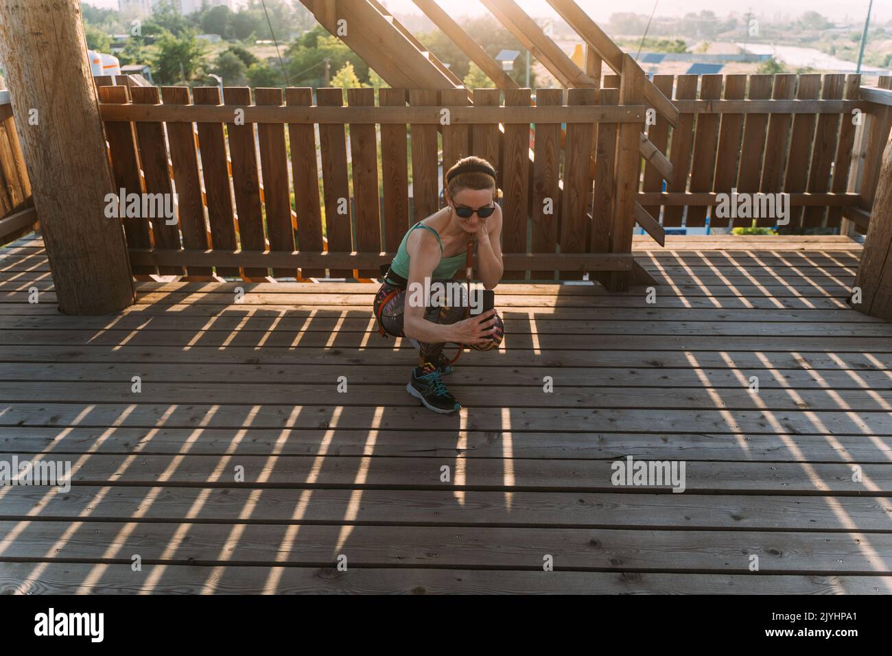 High ropes instructor hi-res stock photography and images - Alamy