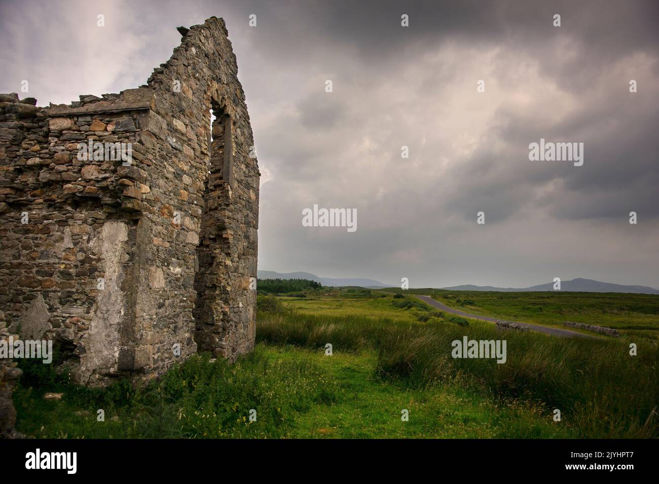 The remains of Cooper's Lodge, once known as Croagh Lodge Stock Photo ...