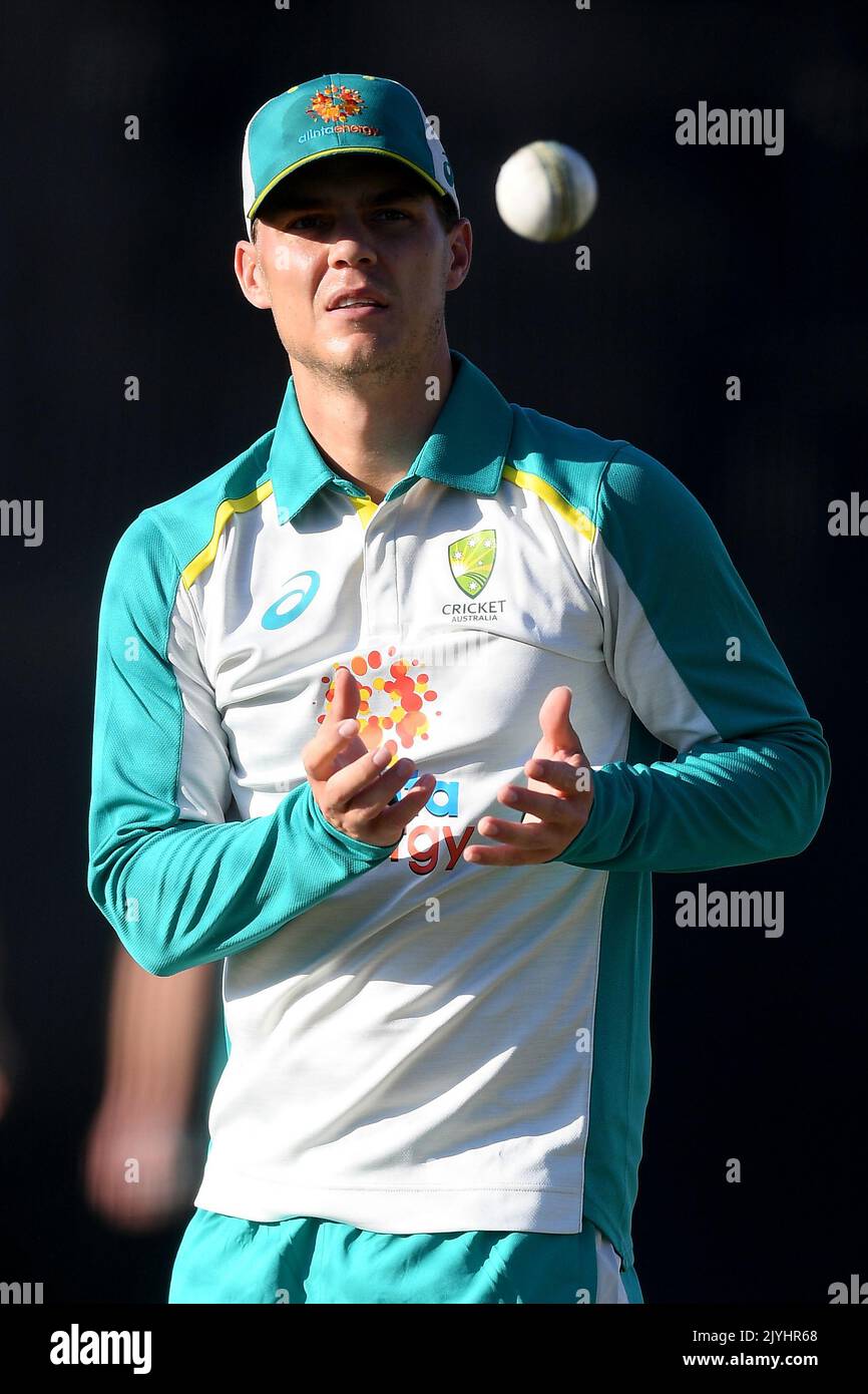 Mitch Swepson of Australia during a nets training session at the SCG ...