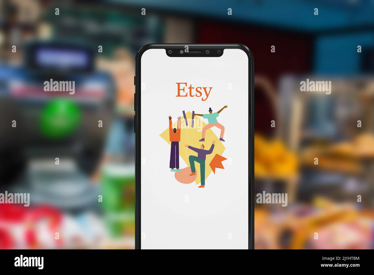 New York, USA - 1 September 2022: Etsy app on phone screen, Illustrative Editorial Stock Photo ...