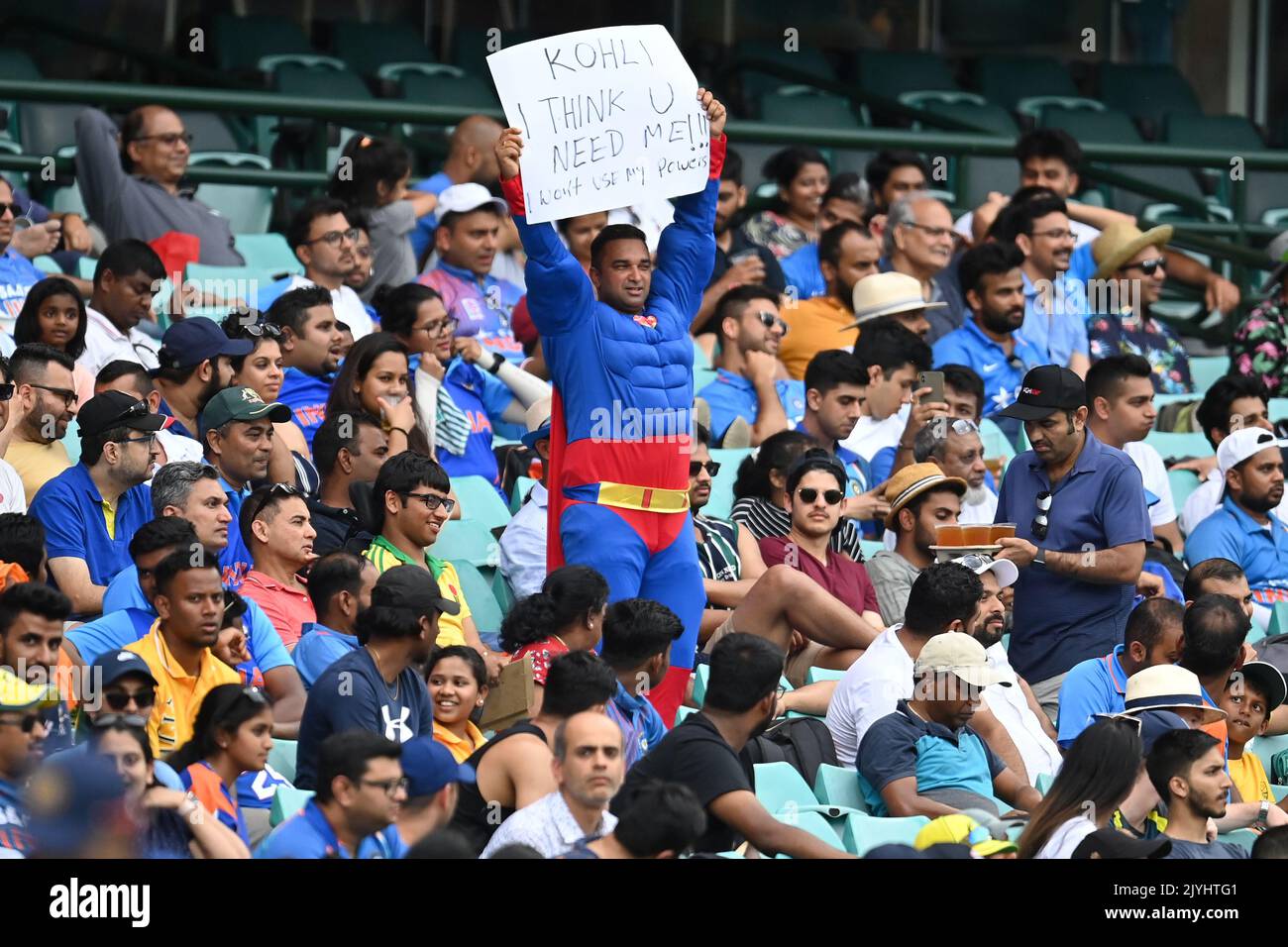 Spectators are seen in the crowd during the second ODI cricket match ...