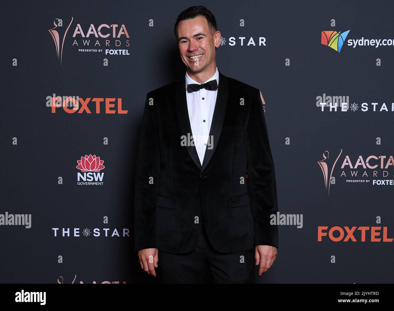 Mat Kesting arrives at the 2020 AACTA Awards at The Star in Sydney ...