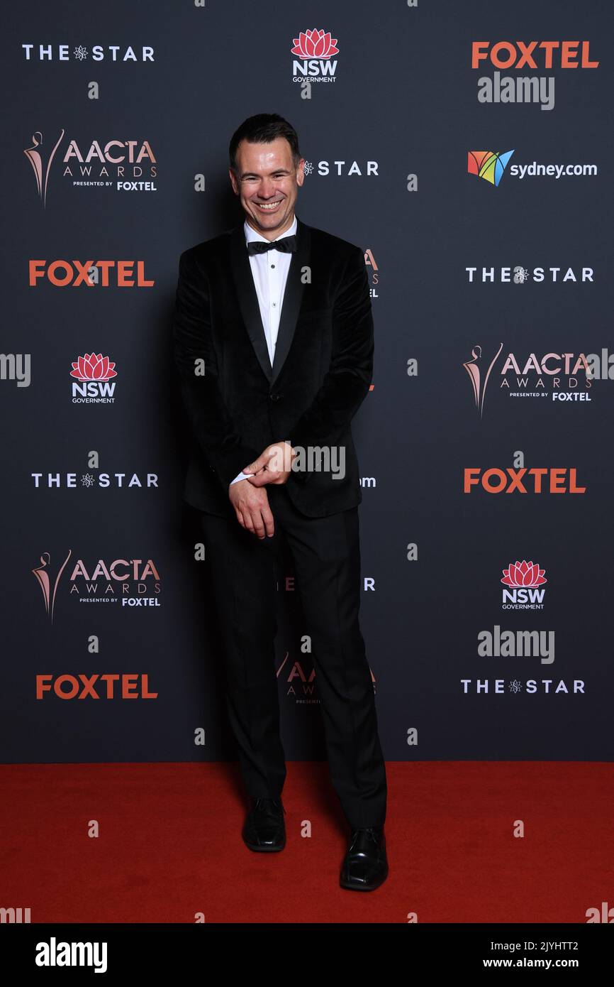 Mat Kesting arrives at the 2020 AACTA Awards at The Star in Sydney ...