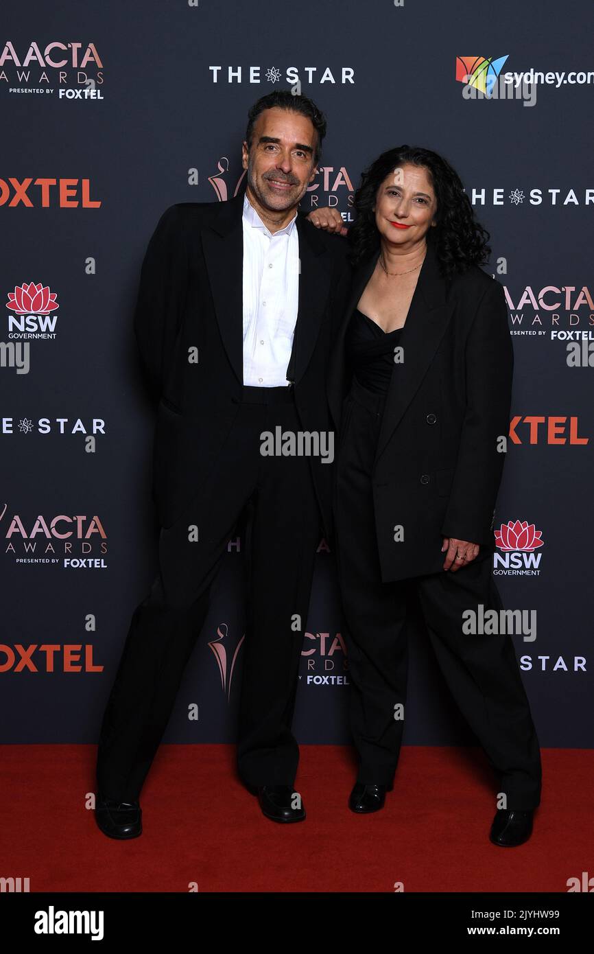 Richard James Allen and Karen Pearlman arrive at the 2020 AACTA Awards ...