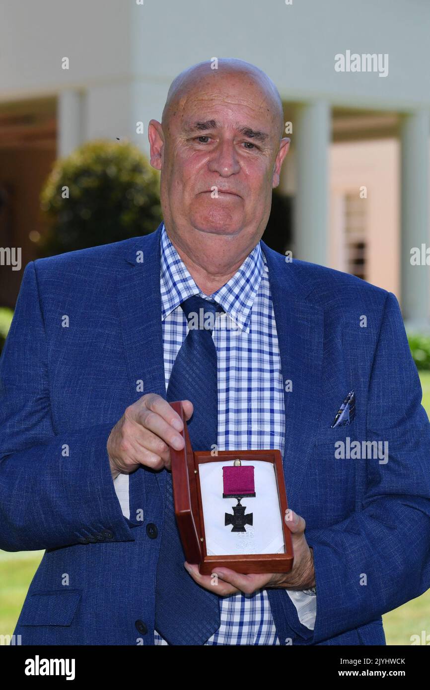 Garry Ivory, nephew of Ordinary Seaman Edward ‘Teddy’ Sheean holds the ...