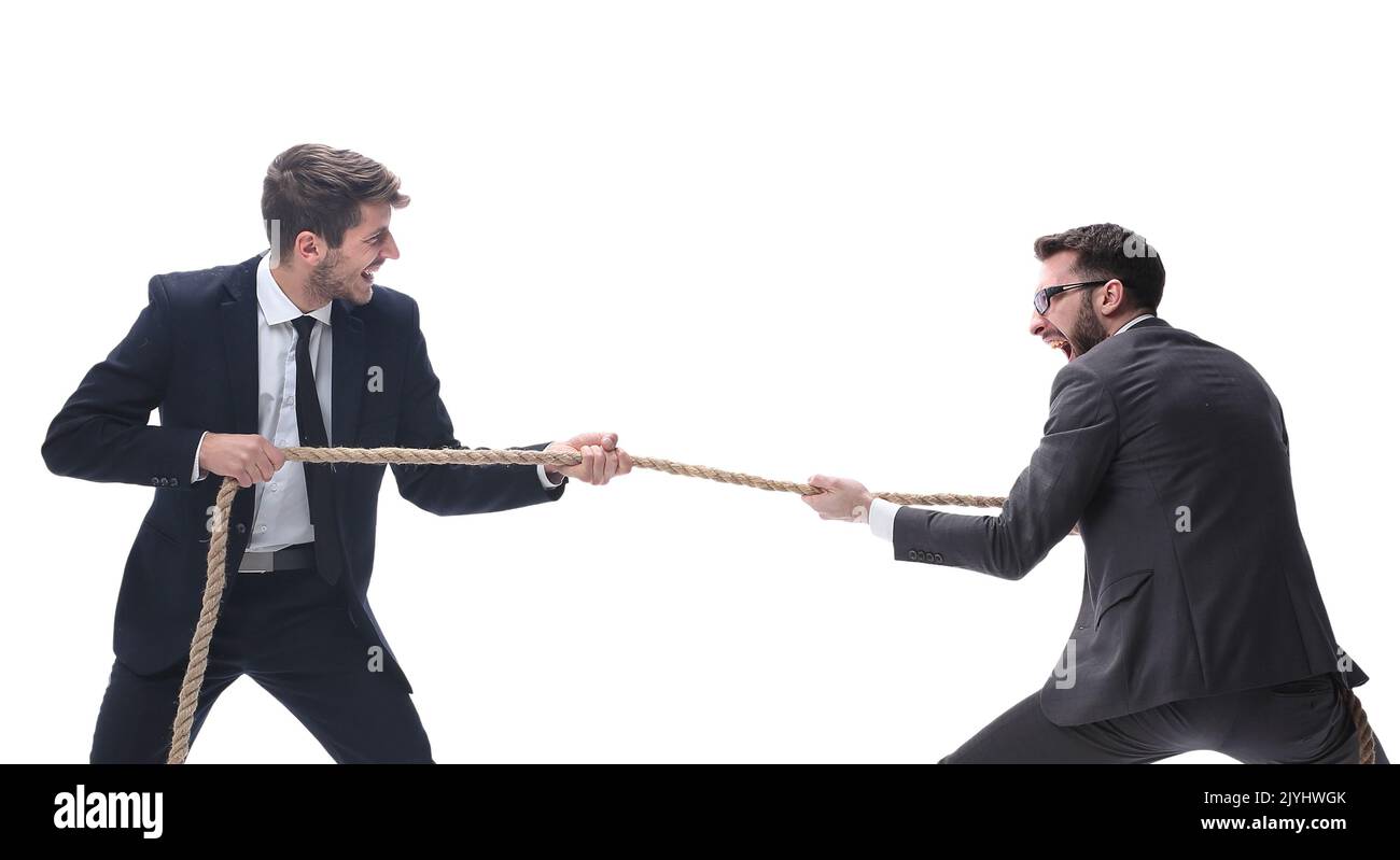 Two men pull Cut Out Stock Images & Pictures - Alamy