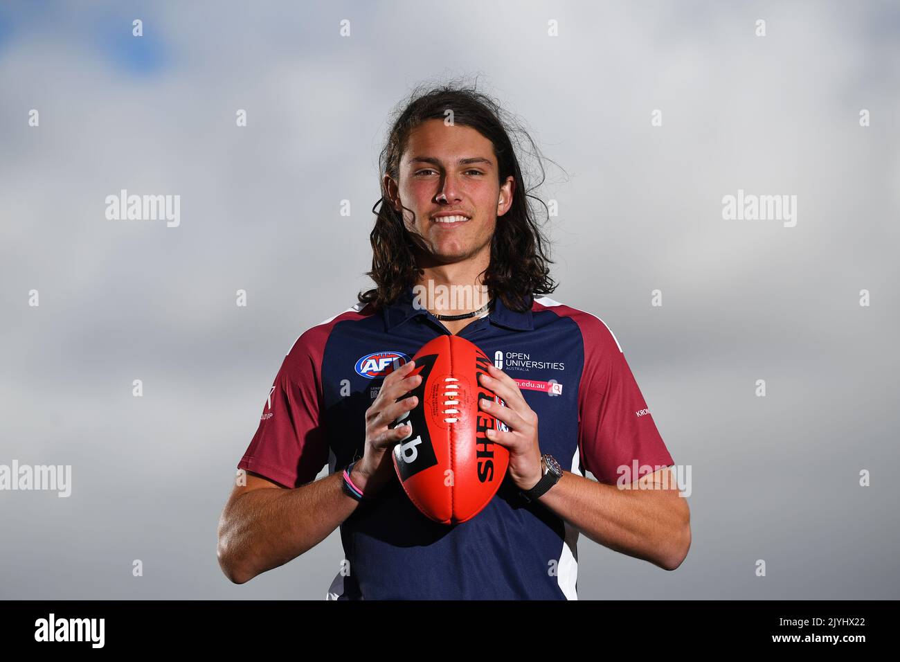 Archie Perkins of the Sandringham Dragons poses for a photograph prior ...