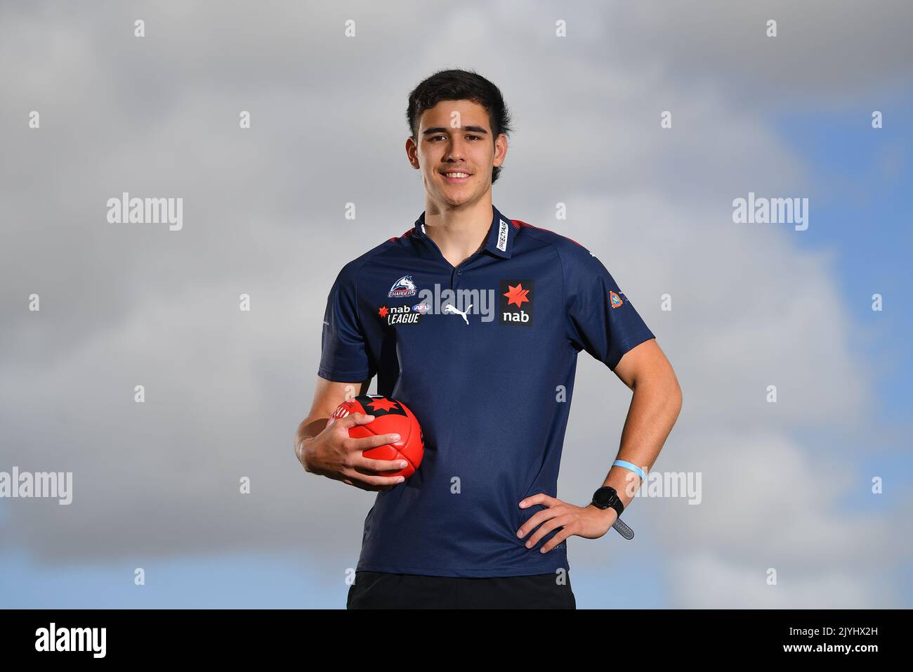 Finlay Macrae of the Oakleigh Chargers poses for a photograph prior to ...