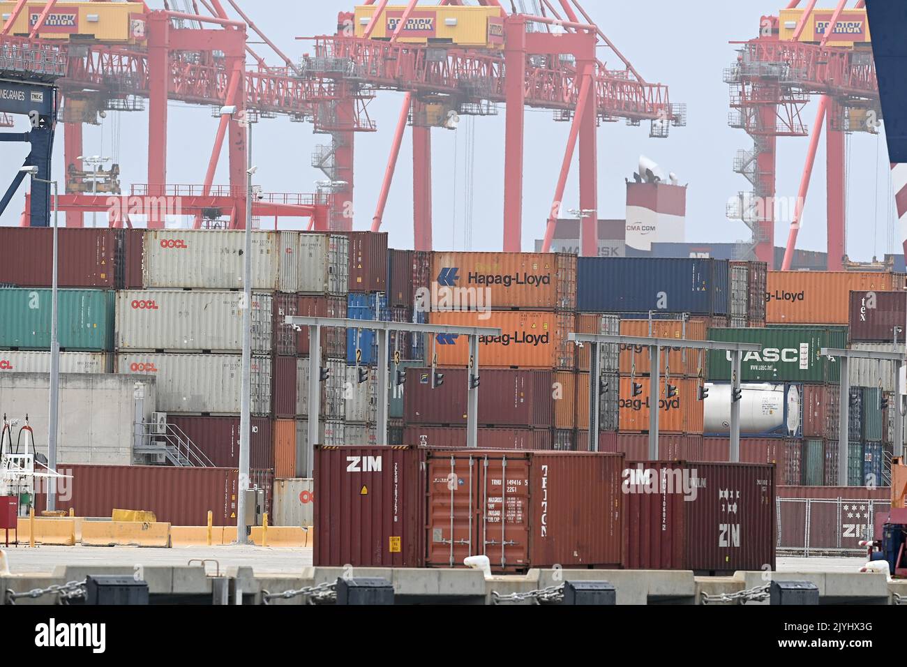 A shipping container terminal is seen at Port Botany, in Sydney ...