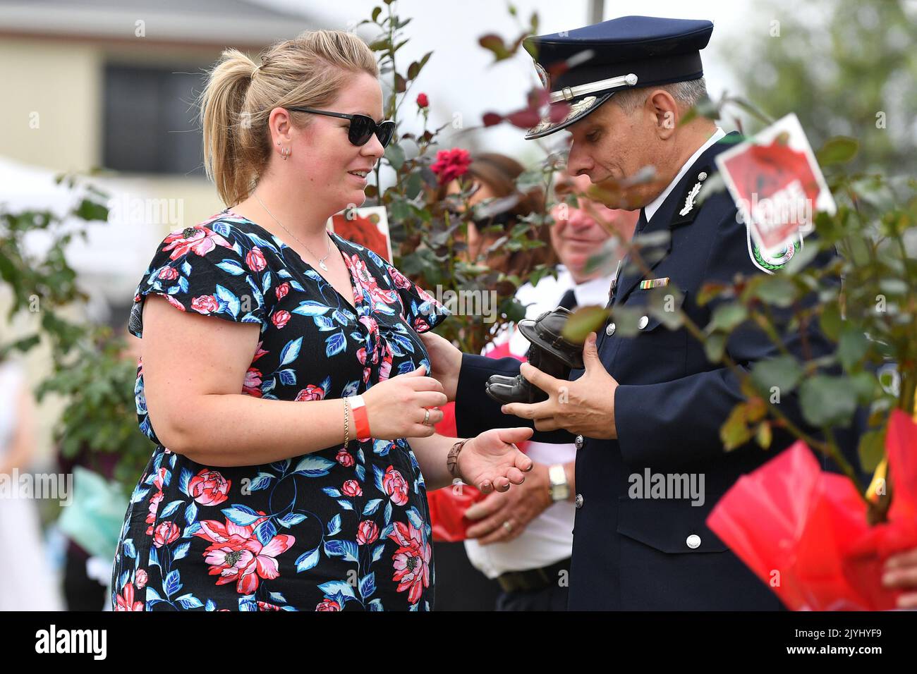 Megan Keaton, the wife of Geoff Keaton, receives a gift from RFS ...
