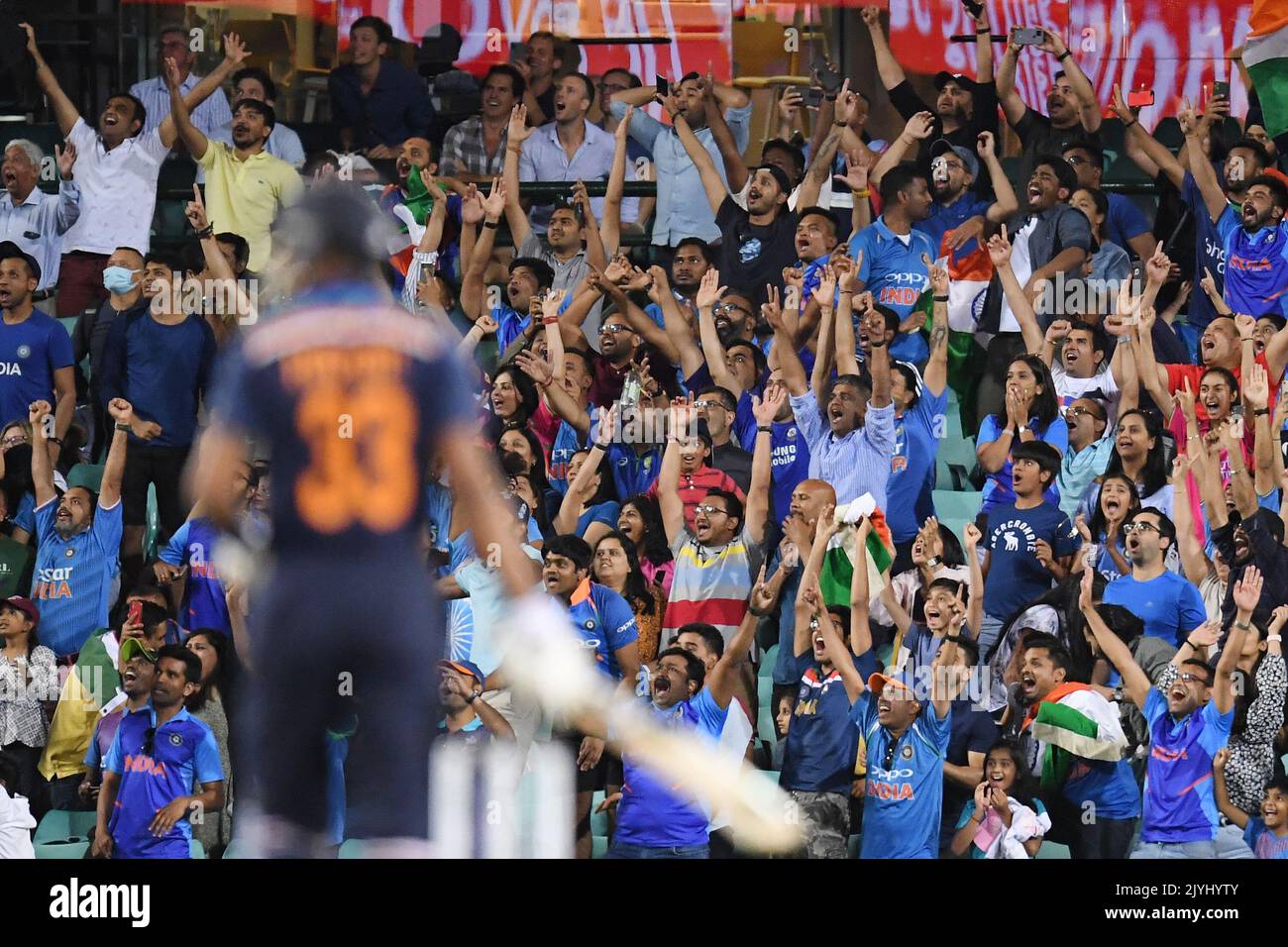 India celebrate their win over Australia during the second T20 cricket ...
