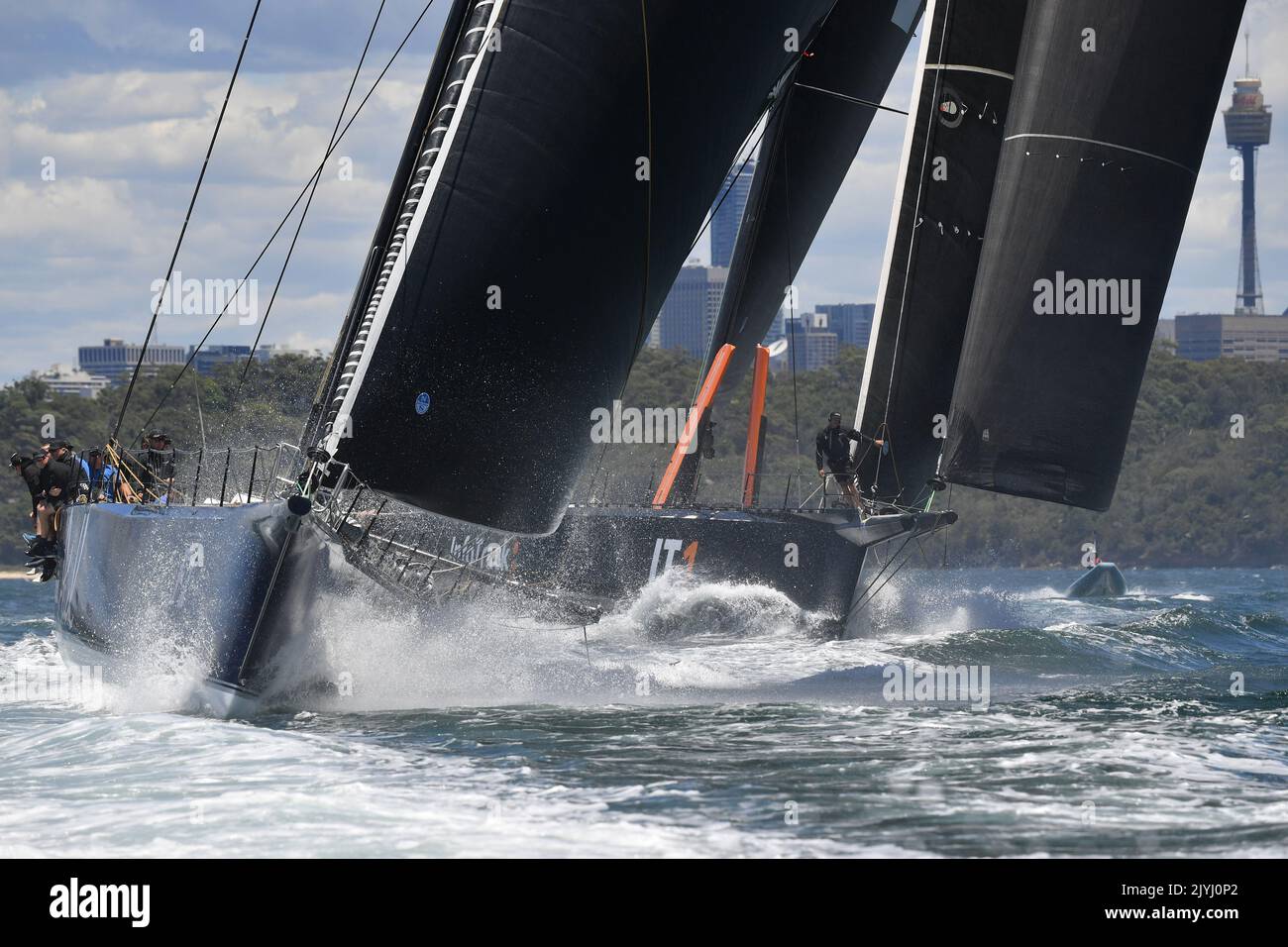 Super Maxi's InfoTrack and Black Jack during the annual Big Boat ...