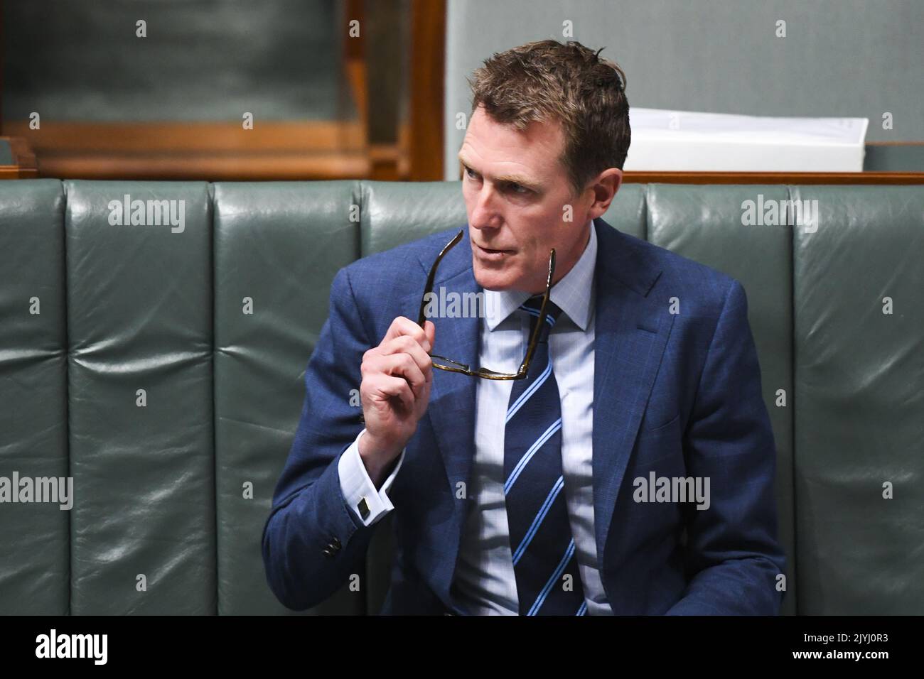 Australian Attorney-General Christian Porter reacts during House of ...