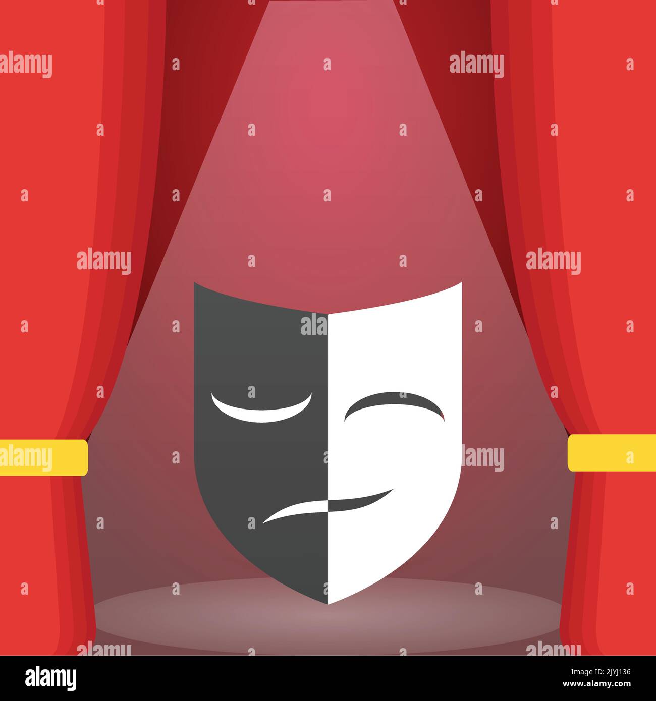 Black and white curtain Stock Vector Images - Alamy